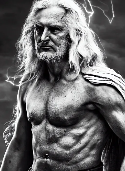 richard dawkins as zeus!!!, god of thunder, greek god, | Stable ...