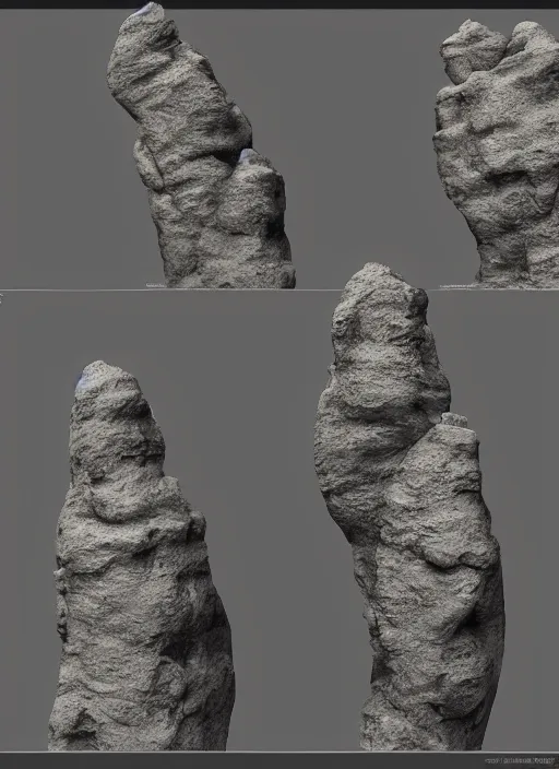 three different angles of a rock formation, concept | Stable Diffusion | OpenArt