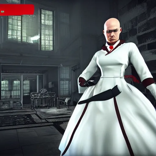 agent 4 7 in a maid outfit in the game hitman 3 | Stable Diffusion ...