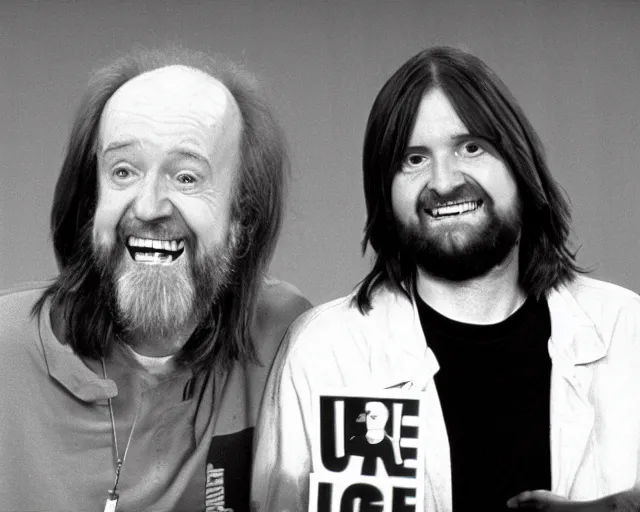 Mitch Hedberg and george carlin winning the price is | Stable Diffusion | OpenArt