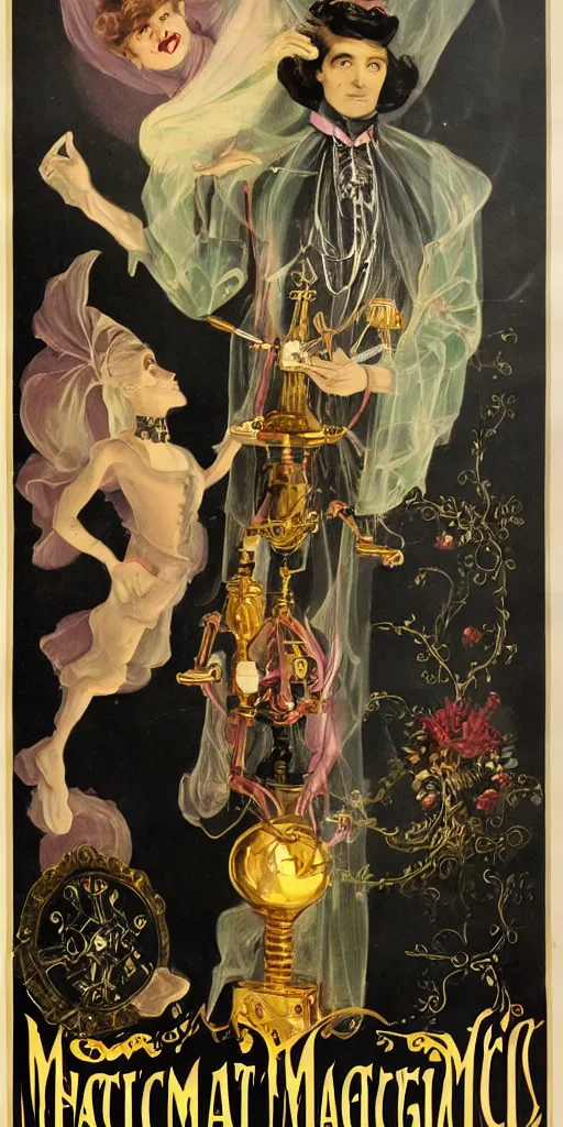victorian magic poster, crystal sheer, alexander the | Stable Diffusion ...