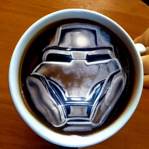 ironman latte art is a method of preparing coffee | Stable Diffusion ...