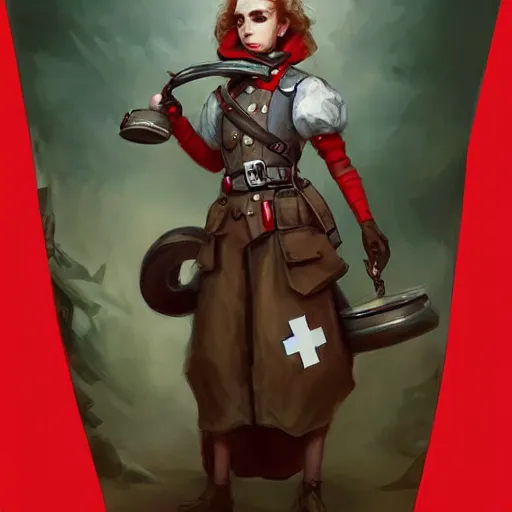 anthropomorphic Borzoi wippet Field Medic, Modern | Stable Diffusion