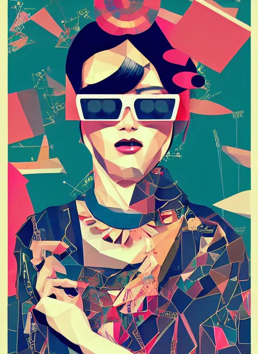 portrait of a lowpoly punk girl with a musicassette | Stable Diffusion ...