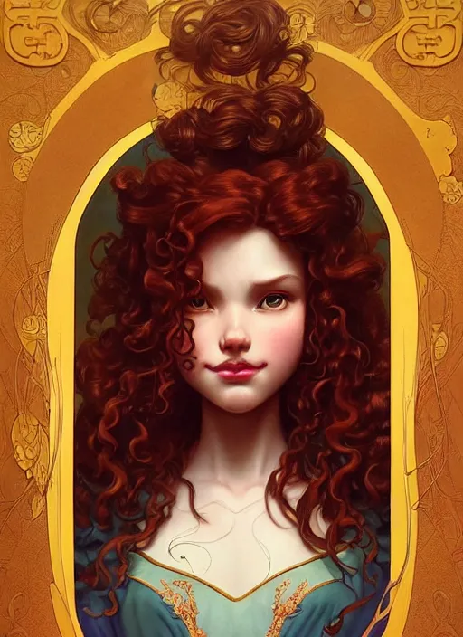 portrait of disney merida, intricate, elegant, highly | Stable ...