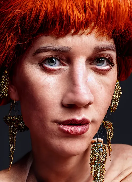 closeup portrait of wilma flintstone, depth of field, | Stable ...