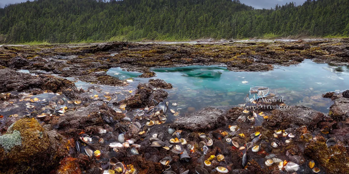 Brackish tidepools in rural Alaska, various sea | Stable Diffusion ...