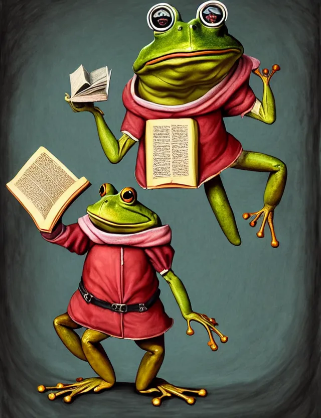 anthropomorphic bipedal frog that is dressed as a | Stable Diffusion ...