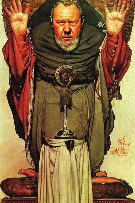 portrait of toadlike ray winstone as a high priest by | Stable ...