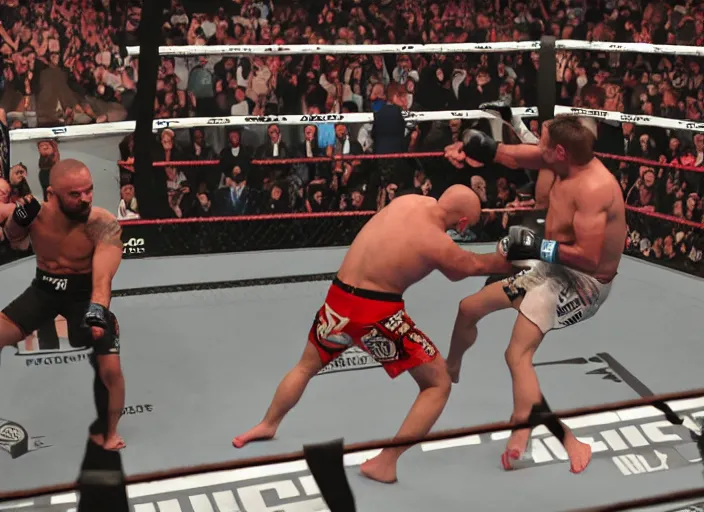 UFC boxing match in a medieval castle | Stable Diffusion