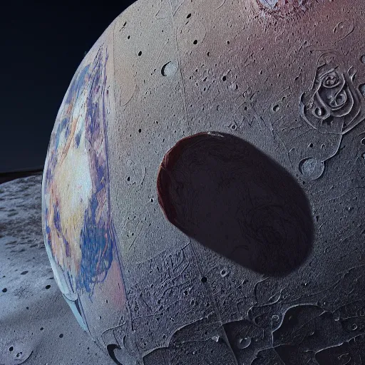 surface footage of the moon europa, intricate artwork | Stable ...