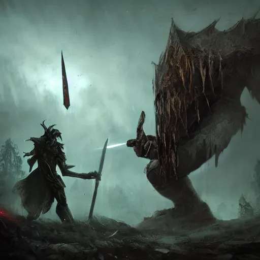 Photo of a human approaching a giant sentinel king | Stable Diffusion ...