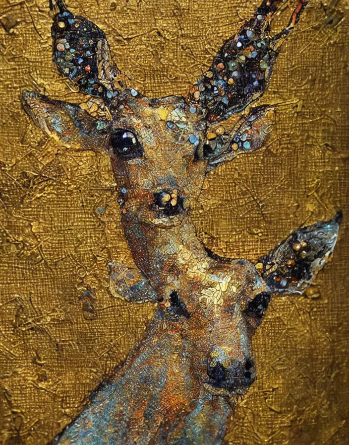 tiny golden deer, detailed and highly reliefed | Stable Diffusion | OpenArt