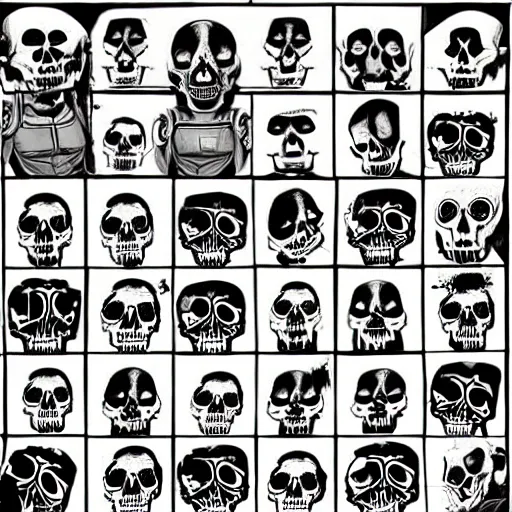 skull, matrix code, cartoon, borderlands, funny, | Stable Diffusion ...