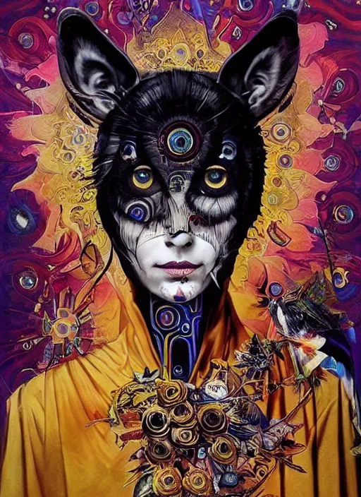 gorgeous magic cult psychic animal smiling, third eye, | Stable ...