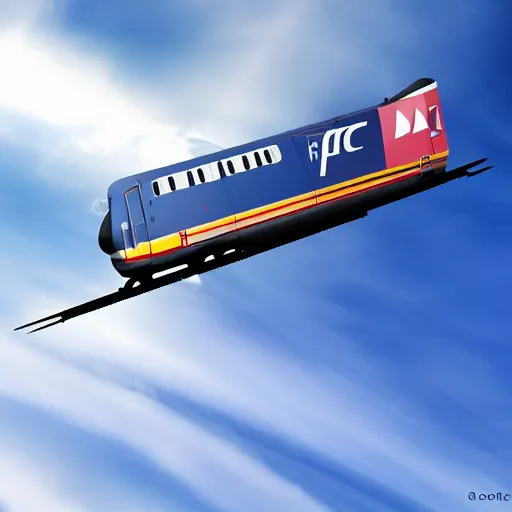majestic SNCF flying train in the sky | Stable Diffusion | OpenArt