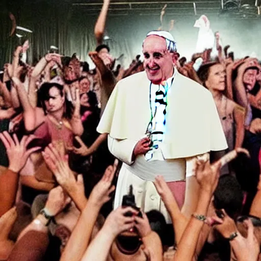 the pope of dope dancing at a rave party | Stable Diffusion