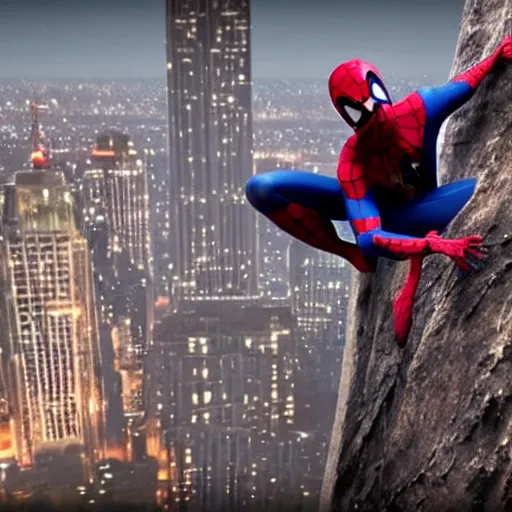 4 k cgi render of a gothic spider - man climbing up a | Stable ...
