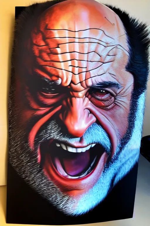 airbrush portrait of danny devito wolverine from xmen, | Stable Diffusion
