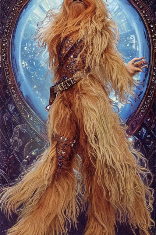 realistic detailed painting of chewbacca dancing at | Stable Diffusion