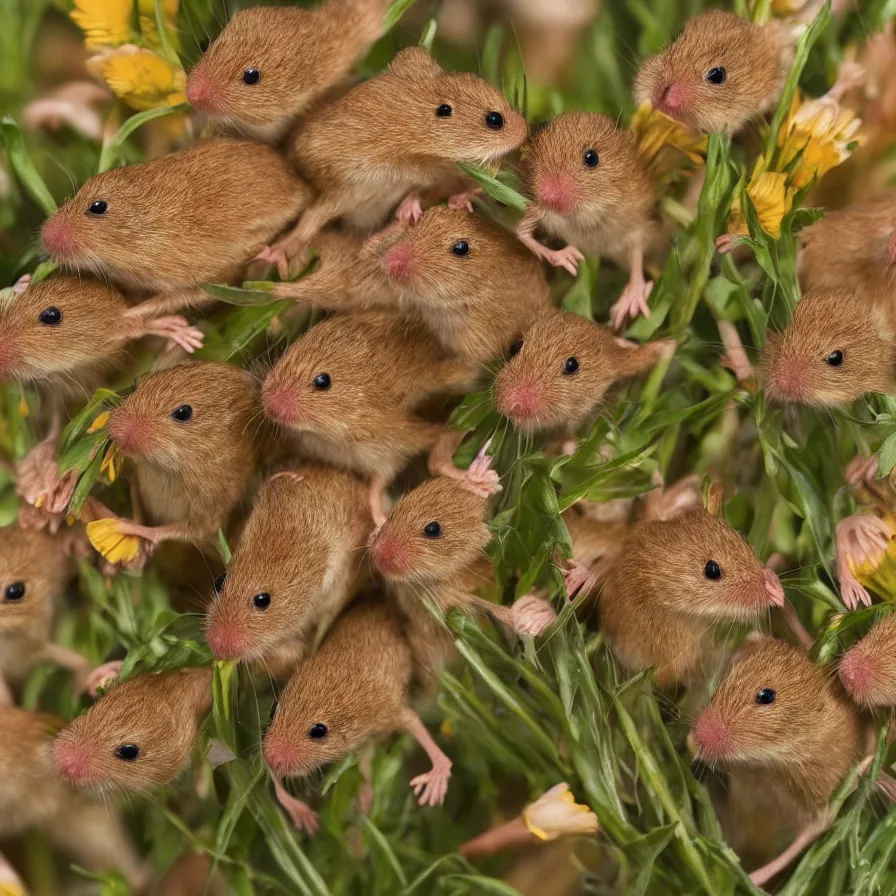 a bouquet of harvest mice, high definition, national | Stable Diffusion ...