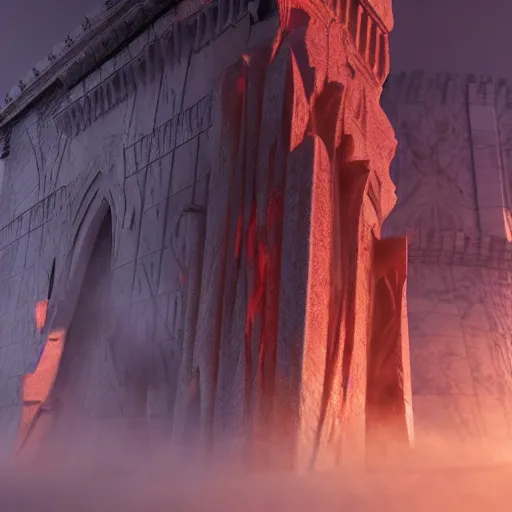 fire and ice inspired citadel made of marble, hyper | Stable Diffusion ...