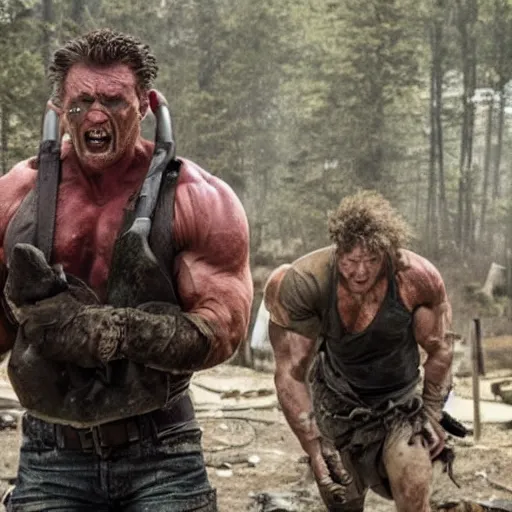 excessively muscular, very muscular, very buff, very | Stable Diffusion