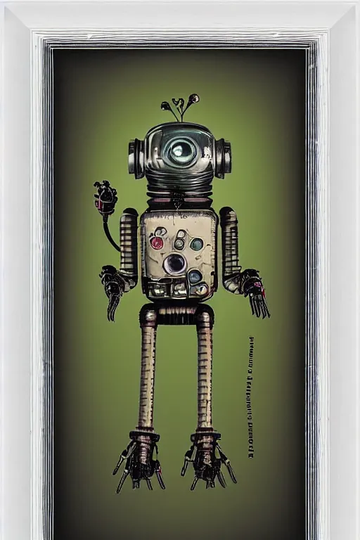 extreme wide shot of a 1950s retro Cactus robot, with | Stable ...