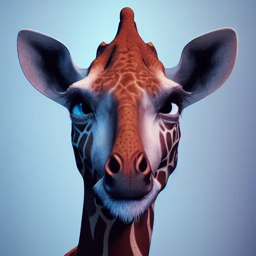a highly detailed portrait of a humanoid giraffe in a | Stable ...