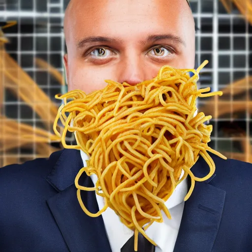 a walstreet employee in a suit made out of spaghetti, | Stable ...