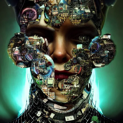 full face close up portrait, visions of chaos in a | Stable Diffusion ...