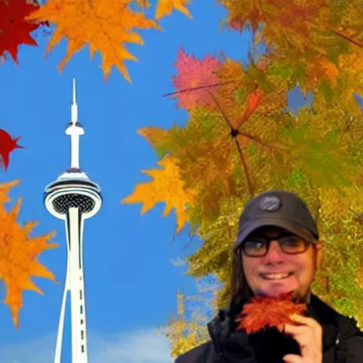Toronto tourist guide with mars for head in front of | Stable Diffusion ...