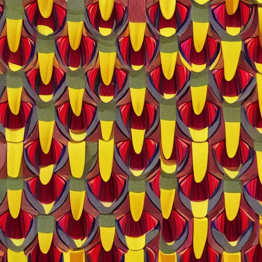 a repeat pattern of overlapping flat yellow and red | Stable Diffusion | OpenArt