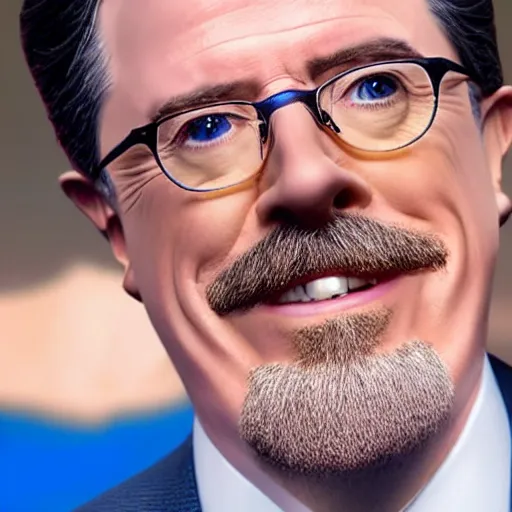 stephen colbert with a frozen frosted ice cubes beard | Stable ...
