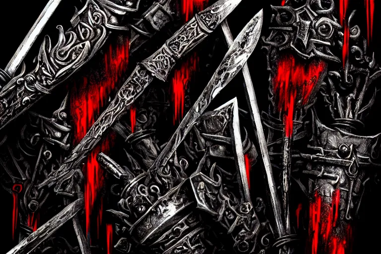 daggers of the lord of the underworld, black iron | Stable Diffusion ...
