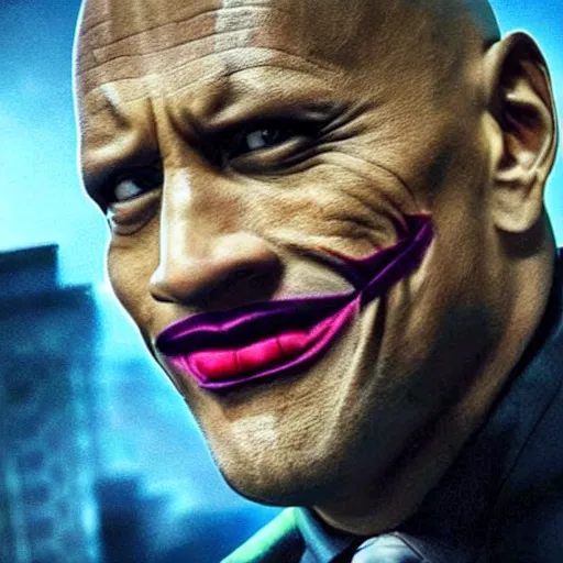 dwayne johnson as the joker in batman 2 0 2 3 | Stable Diffusion | OpenArt