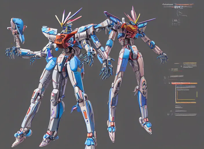 vitruvian mecha, isometric concept gundam macross | Stable Diffusion ...