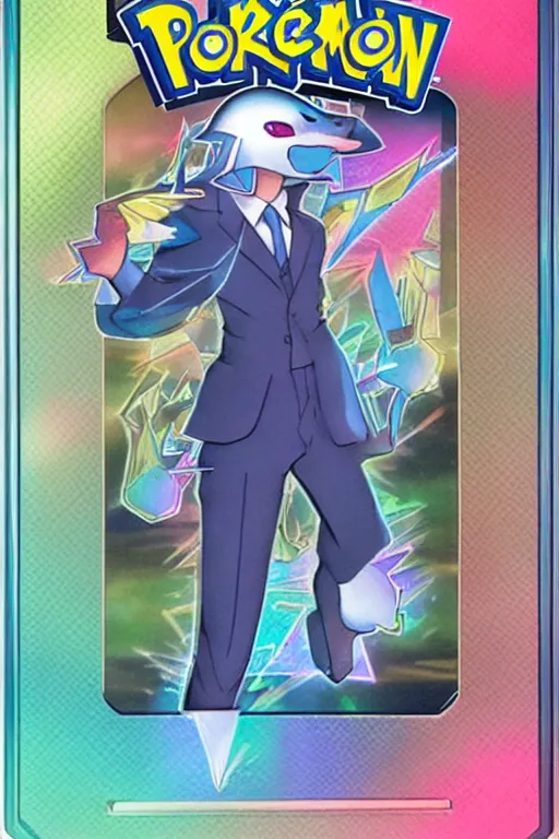 holographic pokemon card based on an office worker, | Stable Diffusion ...