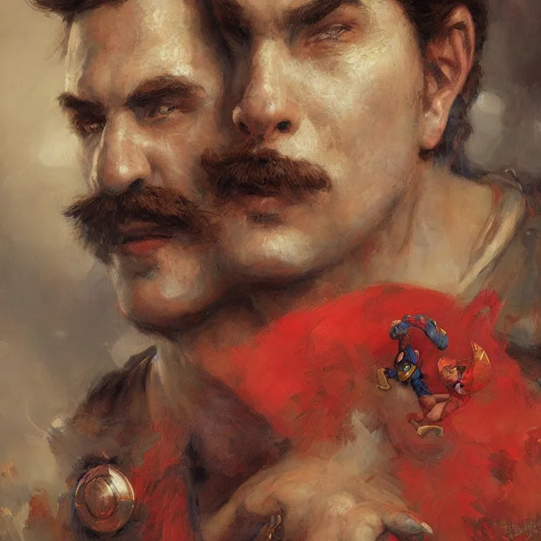 a portrait of super mario, by gaston bussiere, by | Stable Diffusion ...