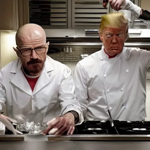 walter white and donald trump cooking some meth. | Stable Diffusion ...