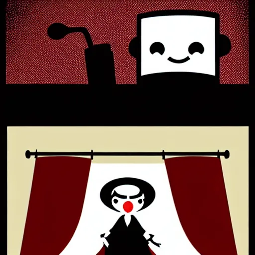 puppet with strings, behind a red curtain, capitalism, | Stable Diffusion | OpenArt