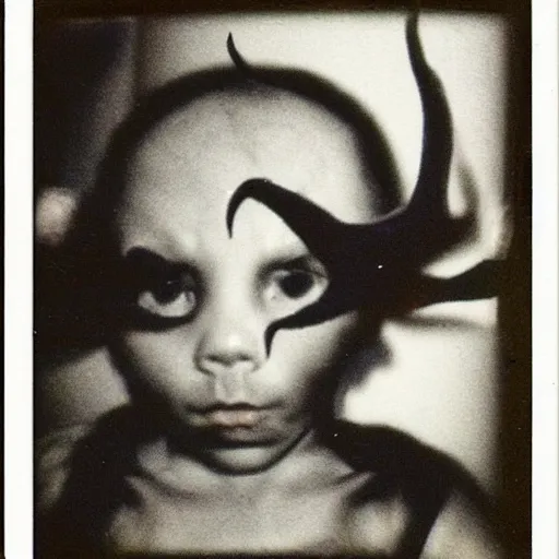 real demon caught on film, polaroid picture | Stable Diffusion