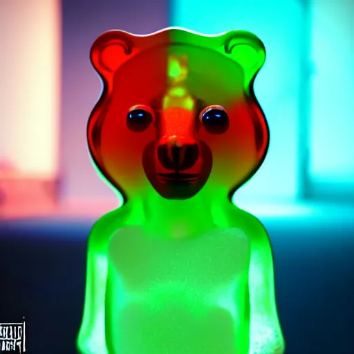 gummy bear j - lo, transparent, gelatin, portrait | Stable Diffusion ...