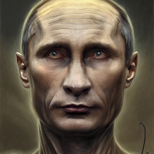 vladimir putin, is bald prehistoric snake reptile | Stable Diffusion
