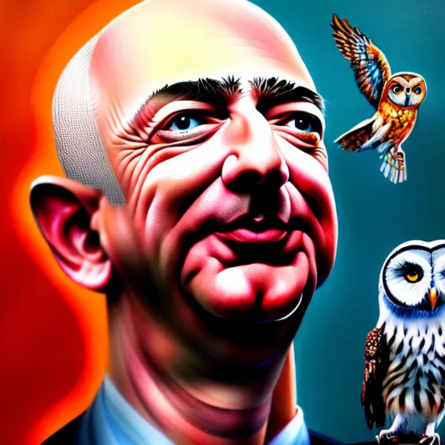 epic professional creative painting of Jeff Bezos with | Stable ...