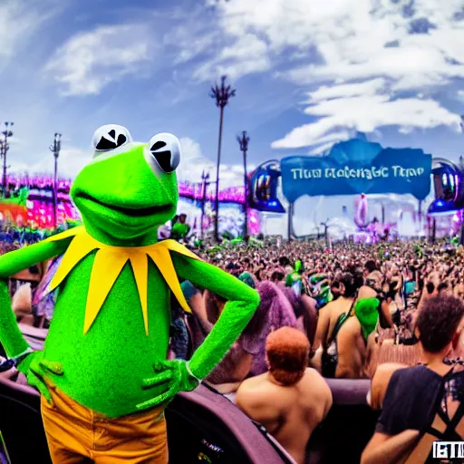 Kermit the frog attends EDC, National Geographic 2021, | Stable ...
