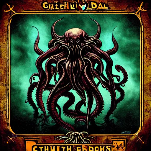 Cthulhu death metal album cover | Stable Diffusion | OpenArt