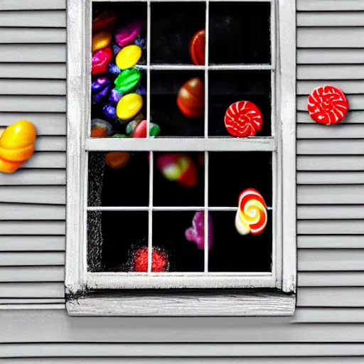 shooting candy through a house window with a canon, | Stable Diffusion ...