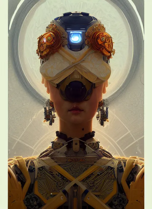 symmetry!! portrait of a warrior solarpunk robot, | Stable Diffusion ...