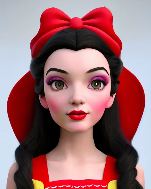 a beautiful cute disney snow white girl wearing modern | Stable ...